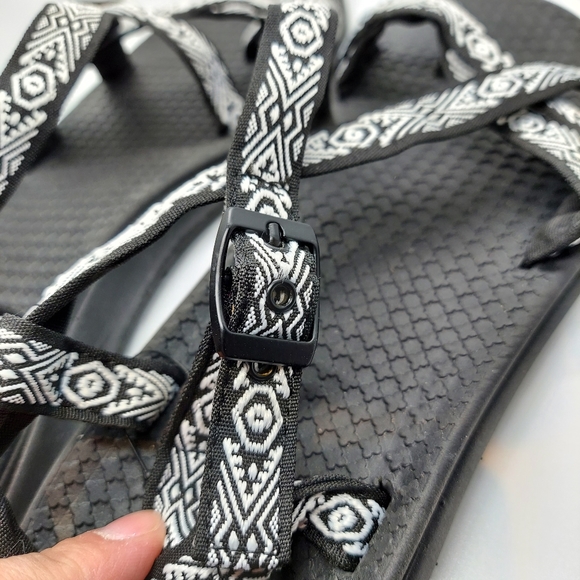 Shade & Shore | Shoes | Shade Shore Teva Black White Sandals Straps ...